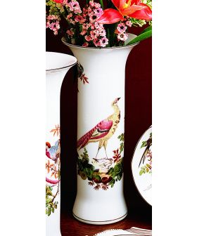 CHELSEA BIRD TRUMPET VASE A